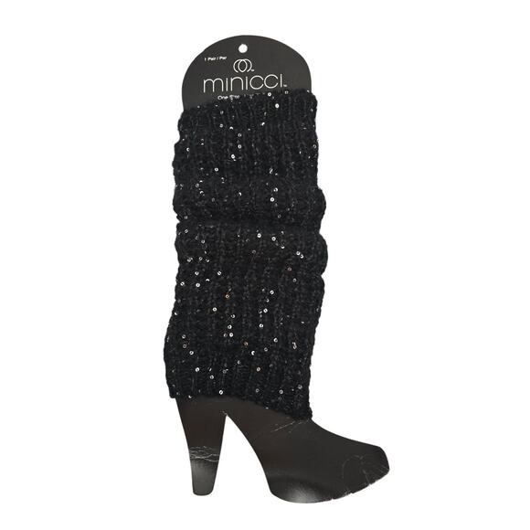 Minicci | Accessories | 24 Minicci Leg Warmers Black With Silver ...
